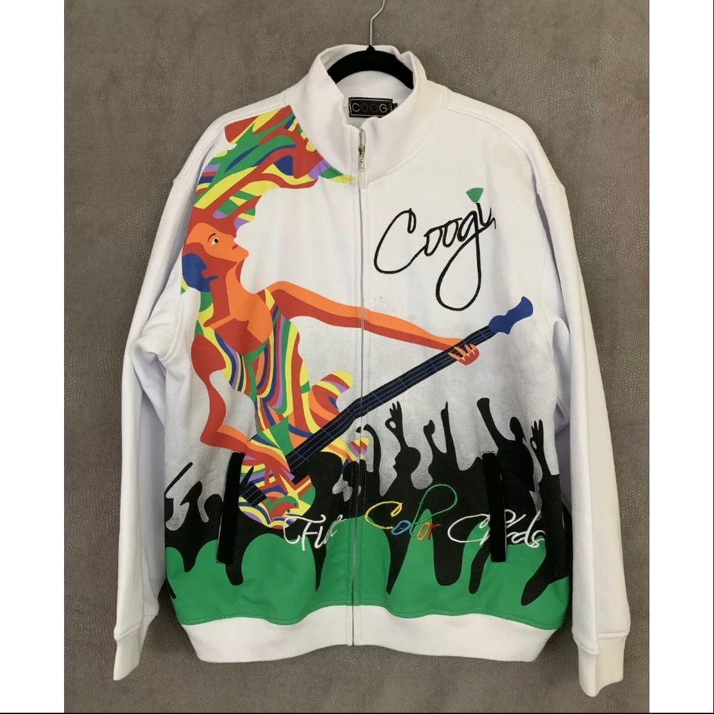 Coogi- Vintage Full Zip Track Jacket Rare Design - Gem
